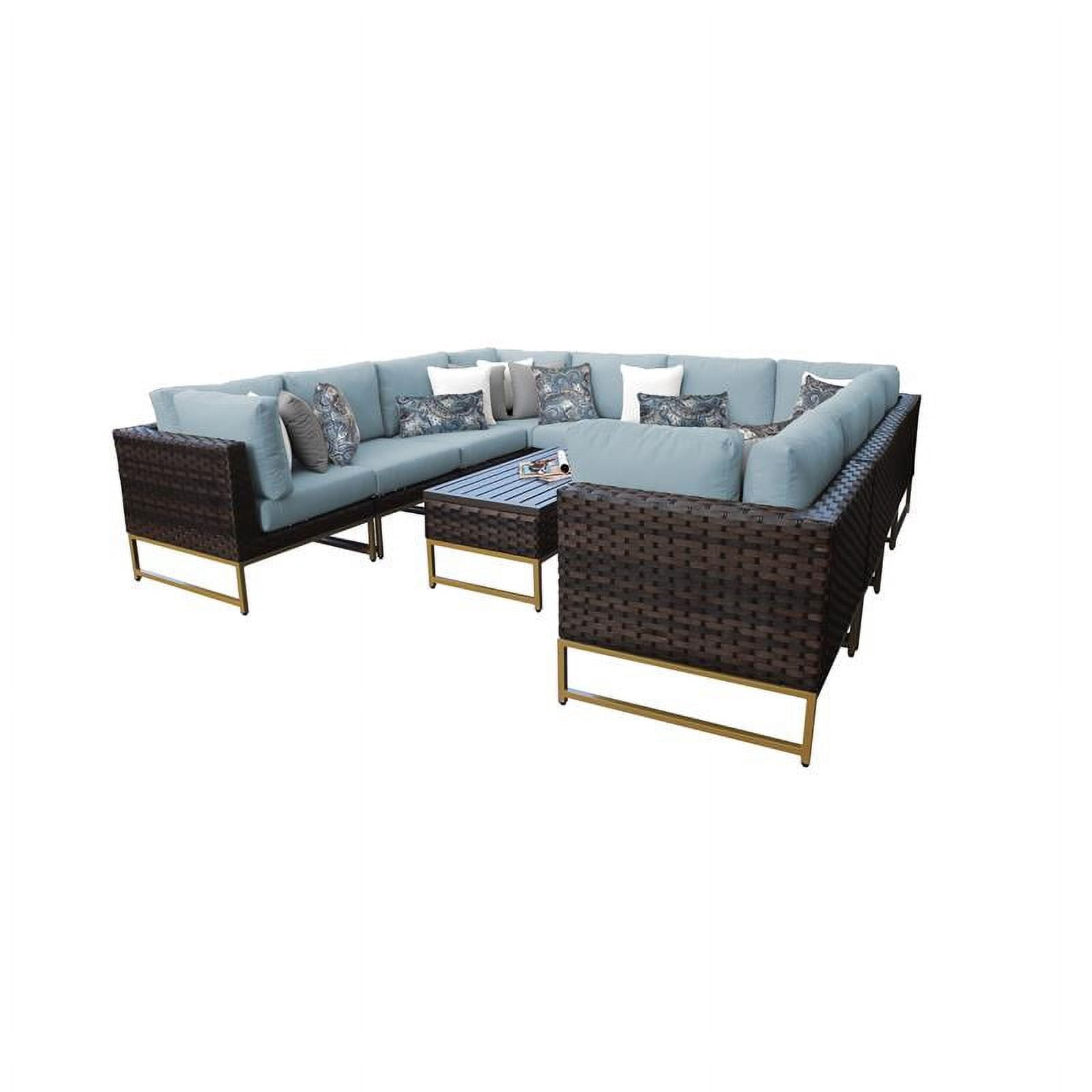 AMALFI 11 Piece Wicker Patio Furniture Set 11a in Gold and Spa ...
