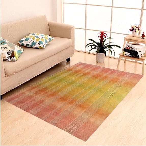 AMAR CARPETS Ombre Stripes Woolen Handmade Carpet for Living Room ...