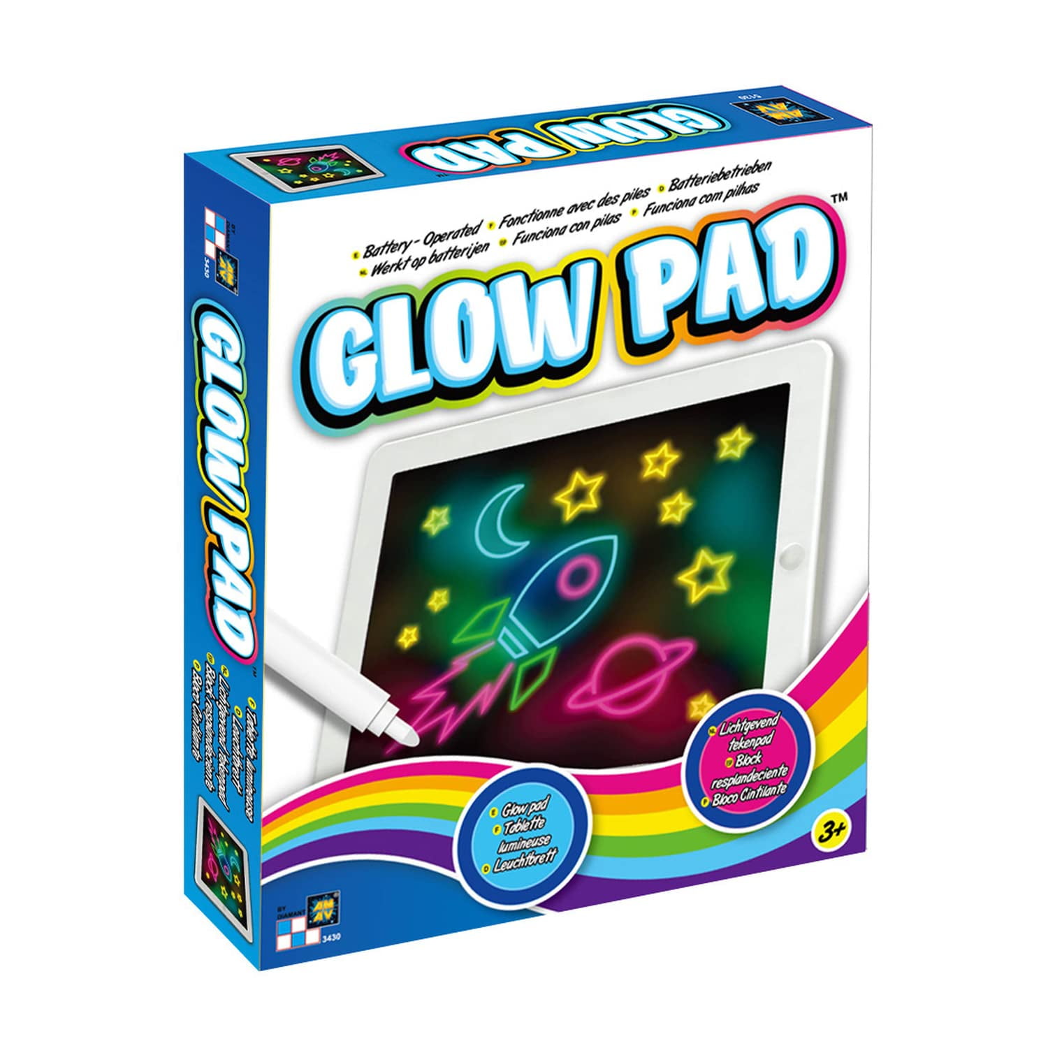 AMAV Glow Pad - Portable Hi-Tech Drawing Board for Kids Toy Tablet-Size ...