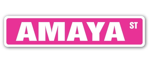 AMAYA Street Sign Childrens Name Room Sign | Indoor/Outdoor | 36" Wide ...