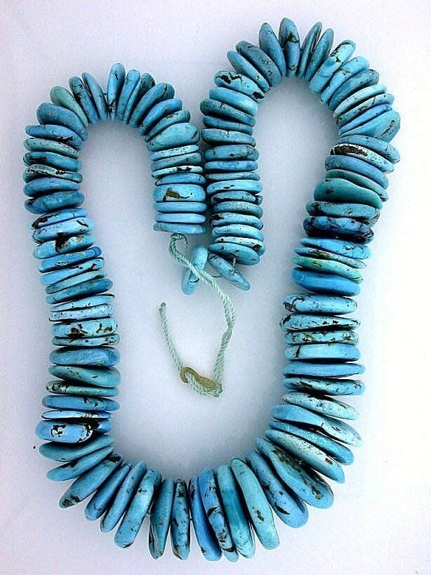 AMAZING Graduated Rondelle Turquoise Gem Bead 16 Inch Strand ebs5646 ...