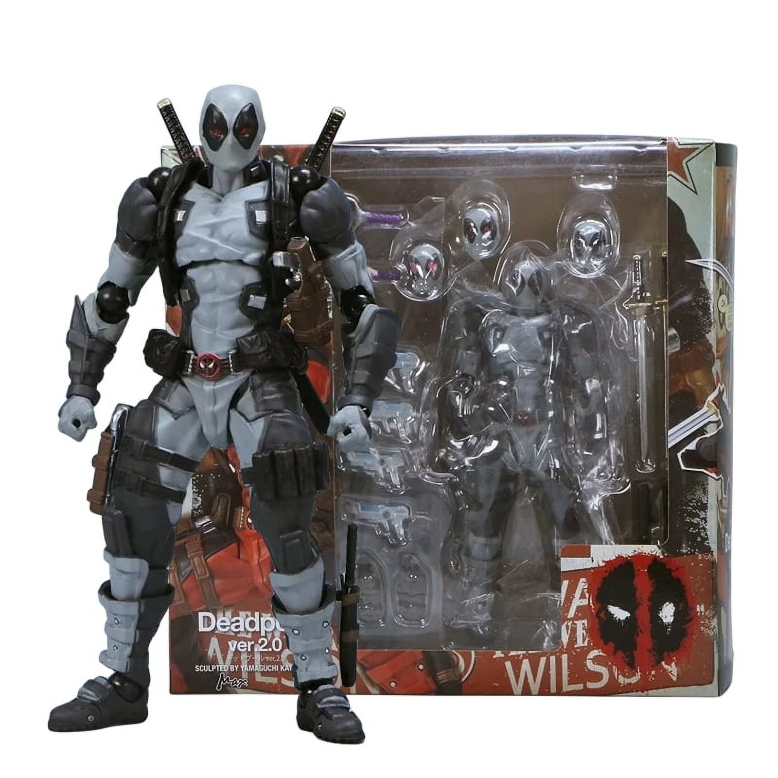 AMAZING YAMAGUCHI Deadpool 2.0 Grey Action Figure Mutants Joint Movable ...