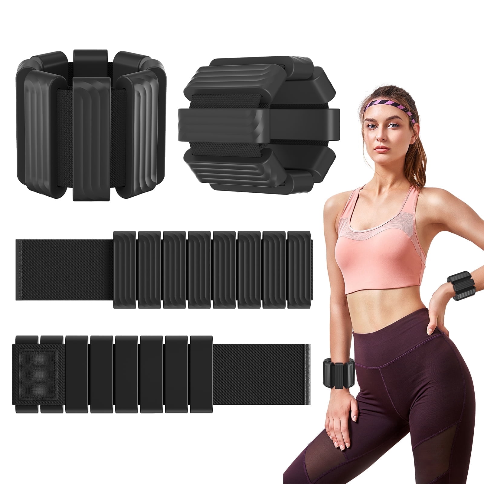 AMAZTEK New Style Wrist/Ankle Weights for Women&Men,Adjustable Wrist ...