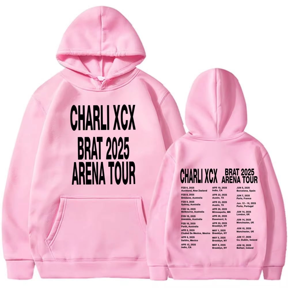 Charli Xcx Brat 2025 Arena Tour Hoodies Unisex Fashion Sweatshirt ...