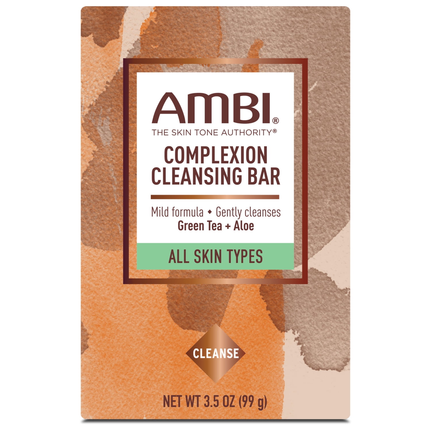 AMBI Complexion Cleansing Bar Soap, Green Tea and Aloe, 3.5 oz ...