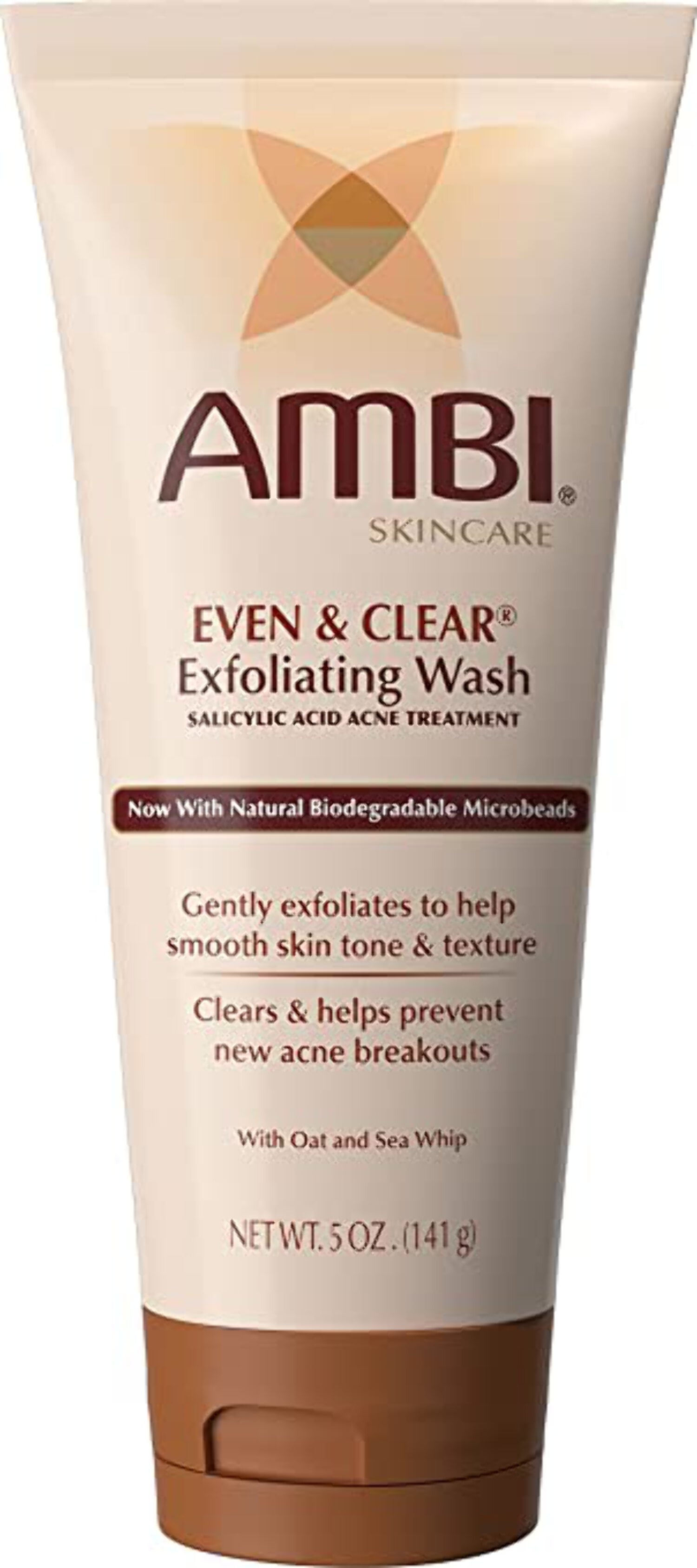 AMBI Even & Clear Exfoliating Face Wash - Acne Skin Scrub, Dark Spots ...