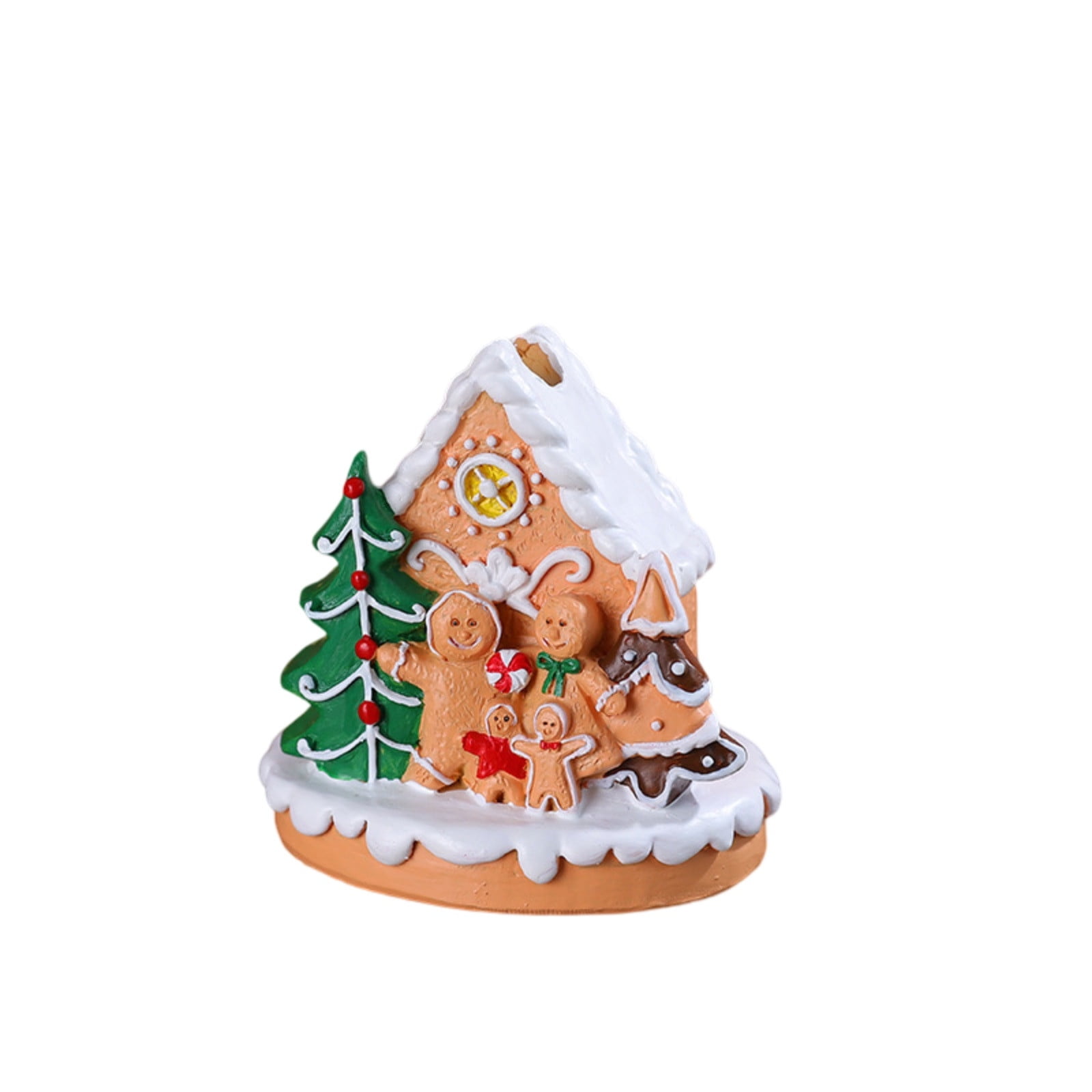AMBN Christmas Gingerbread House Animation Candy Man Hand-Painted Resin ...