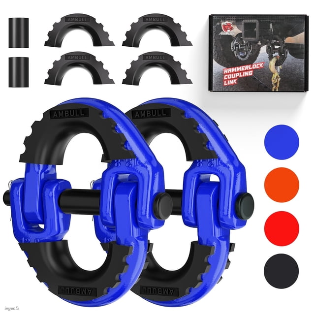 AMBULL 1/2" Safety Chain Connector Link 2 Pack, G80 Tow Hitch ...