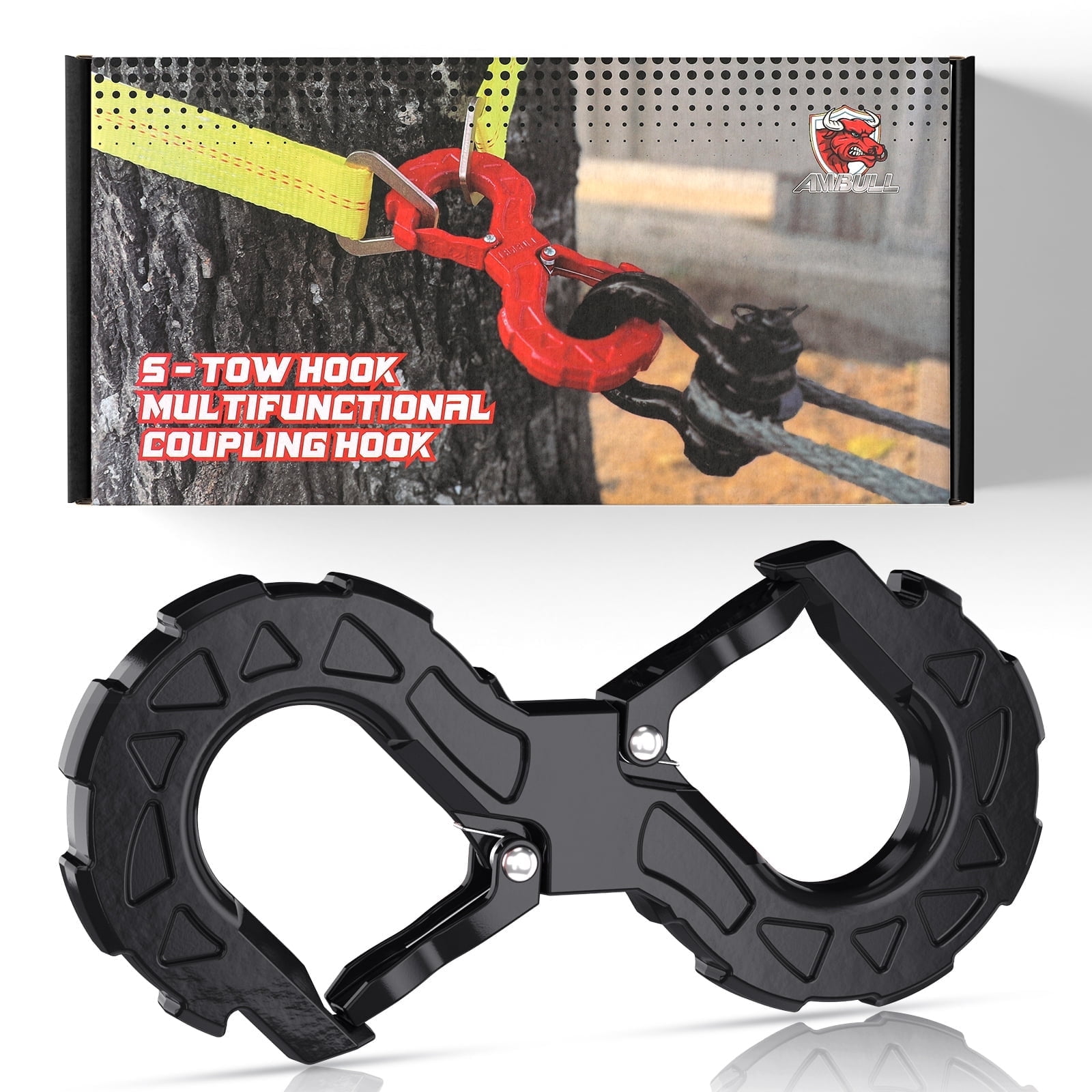 AMBULL 3/8 Tow Hook, Winch Hook for Off-Road Recovery, Towing Shackle ...