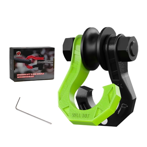 AMBULL D Ring Separate Shackle w/ Snatch Block, 3/4" Easy Open Shackles ...