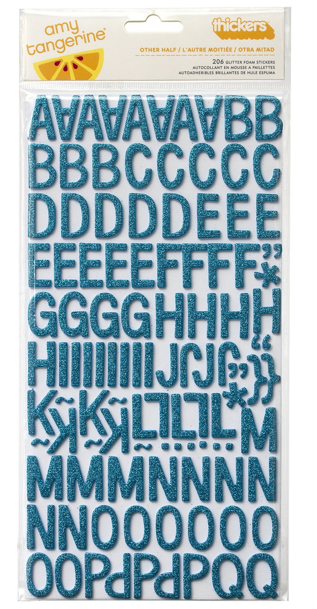 Amy Tan Plus One Thickers Alpha Stickers 5.5"X11" 168/Pkg-Other Half ...