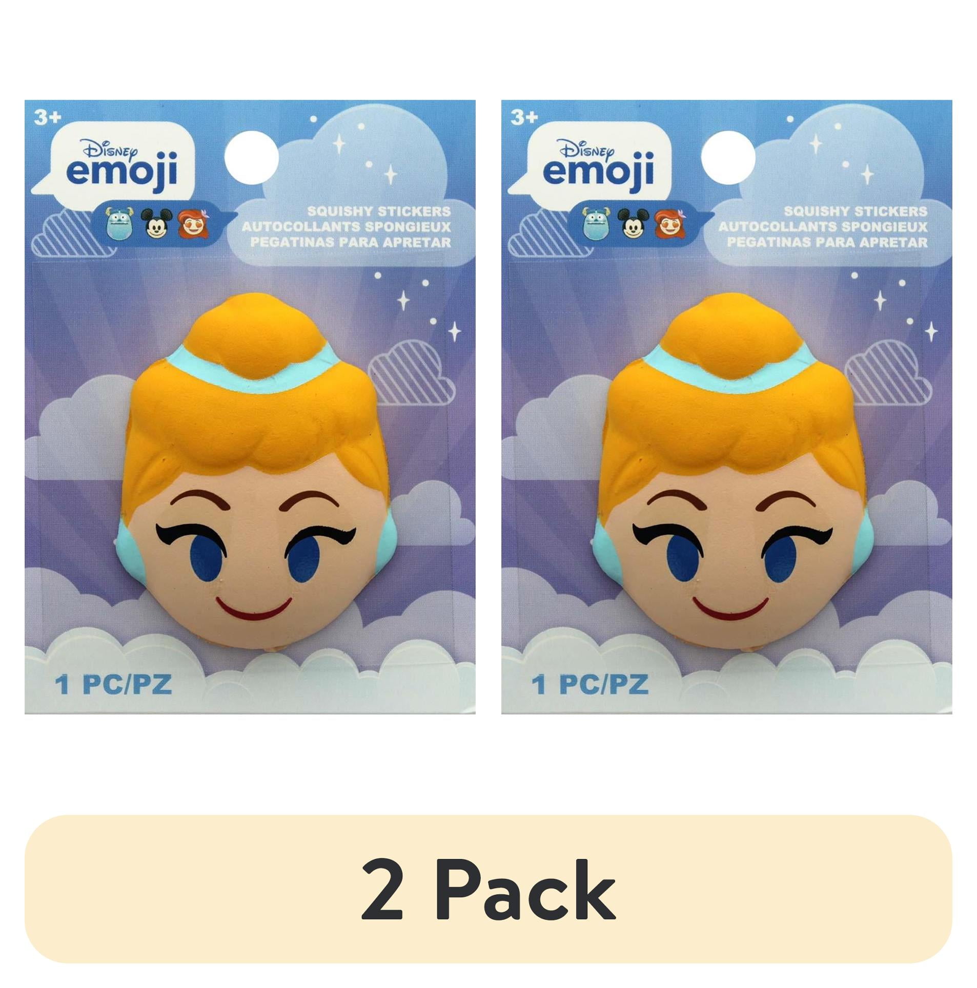 (2 pack) AMC Disney Sticker 3D Squishy Emoji Cinderella - Walmart.com