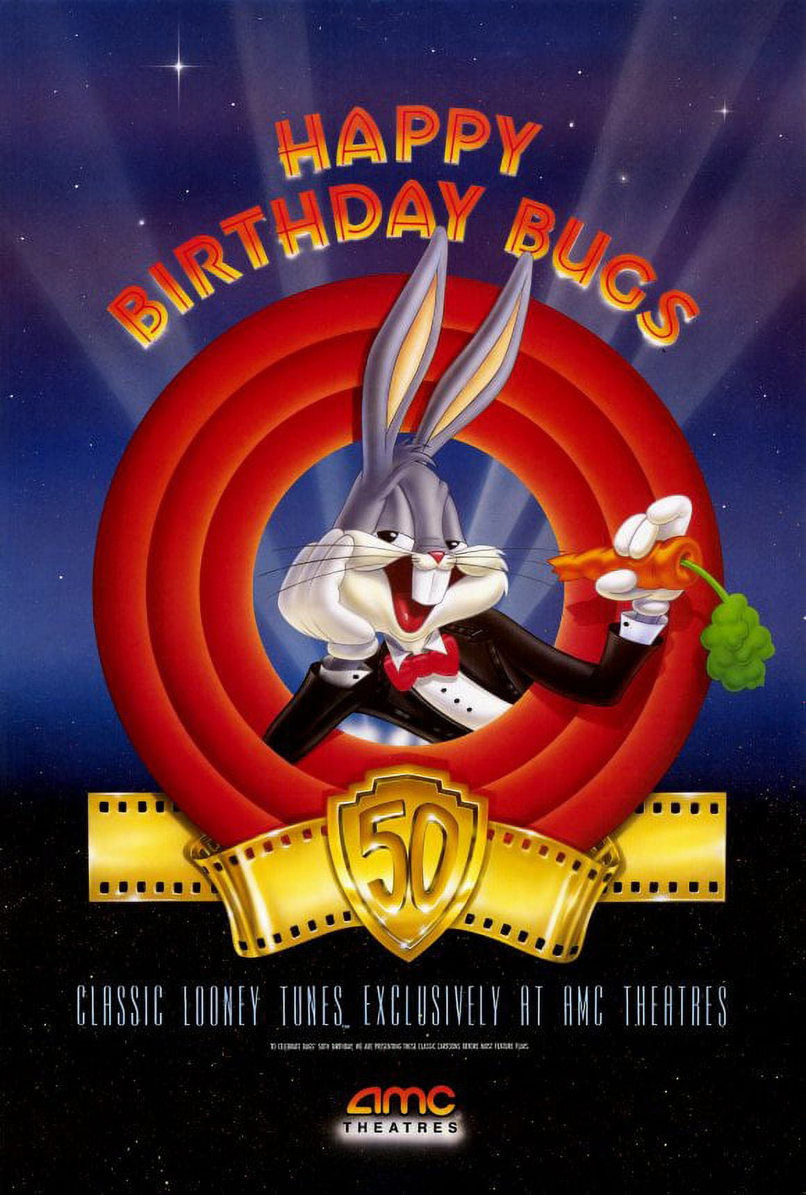 AMC Theatres Bugs Bunny's 50th 27x40 Movie Poster - Walmart.com