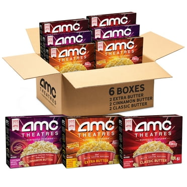 AMC Theatres Classic Butter Ready to Eat Popcorn, Authentic Movie ...