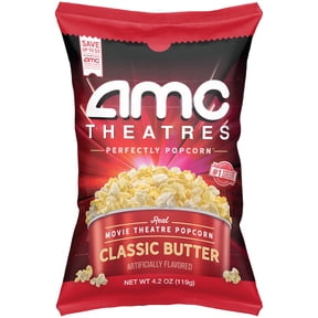 AMC Theatres Microwave Popcorn Extra Butter 6 Pack with Topping Packets ...