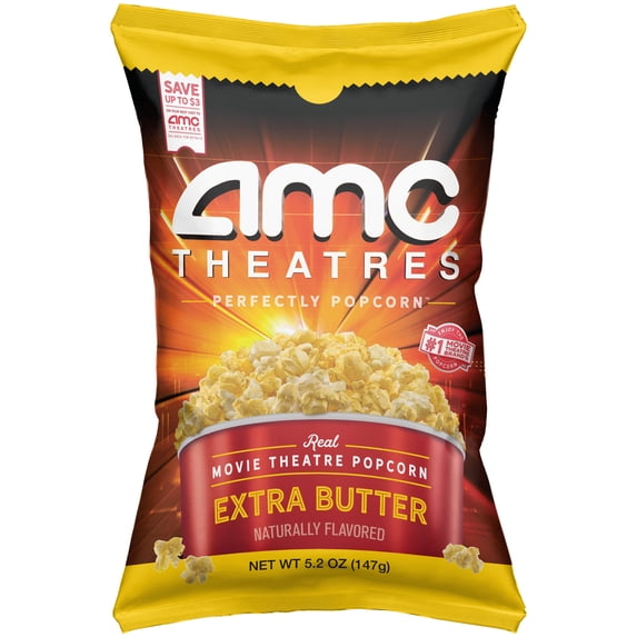 AMC Theatres Extra Butter Ready to Eat Popcorn - Walmart.com
