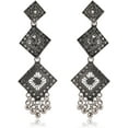 AMCRAFTS Women's Traditional Stud OXidised Silver Earrings Dangle for ...