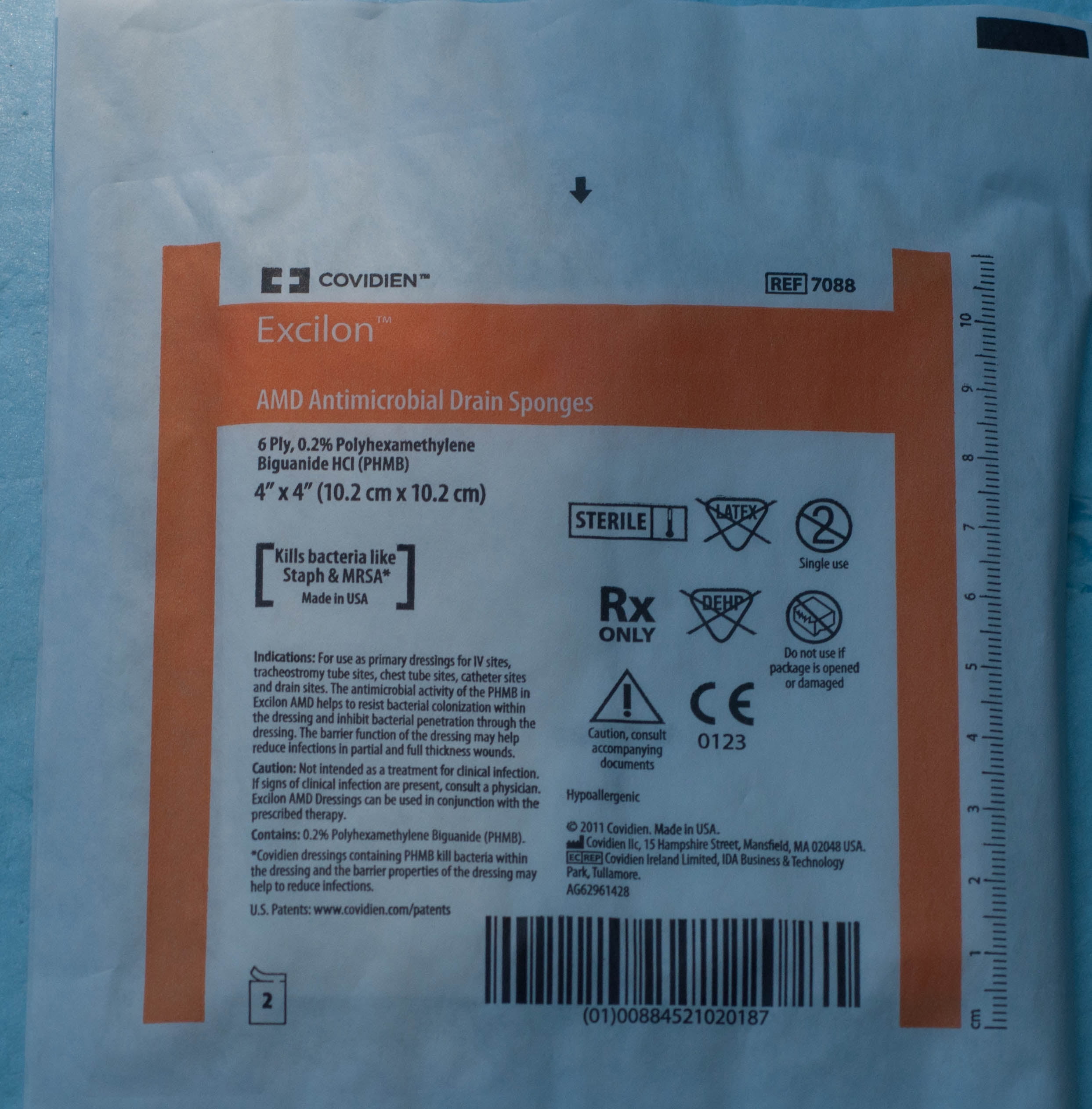 AMD Antimicrobial Drain Sponges, 4"x4", 200 per case - Walmart.com