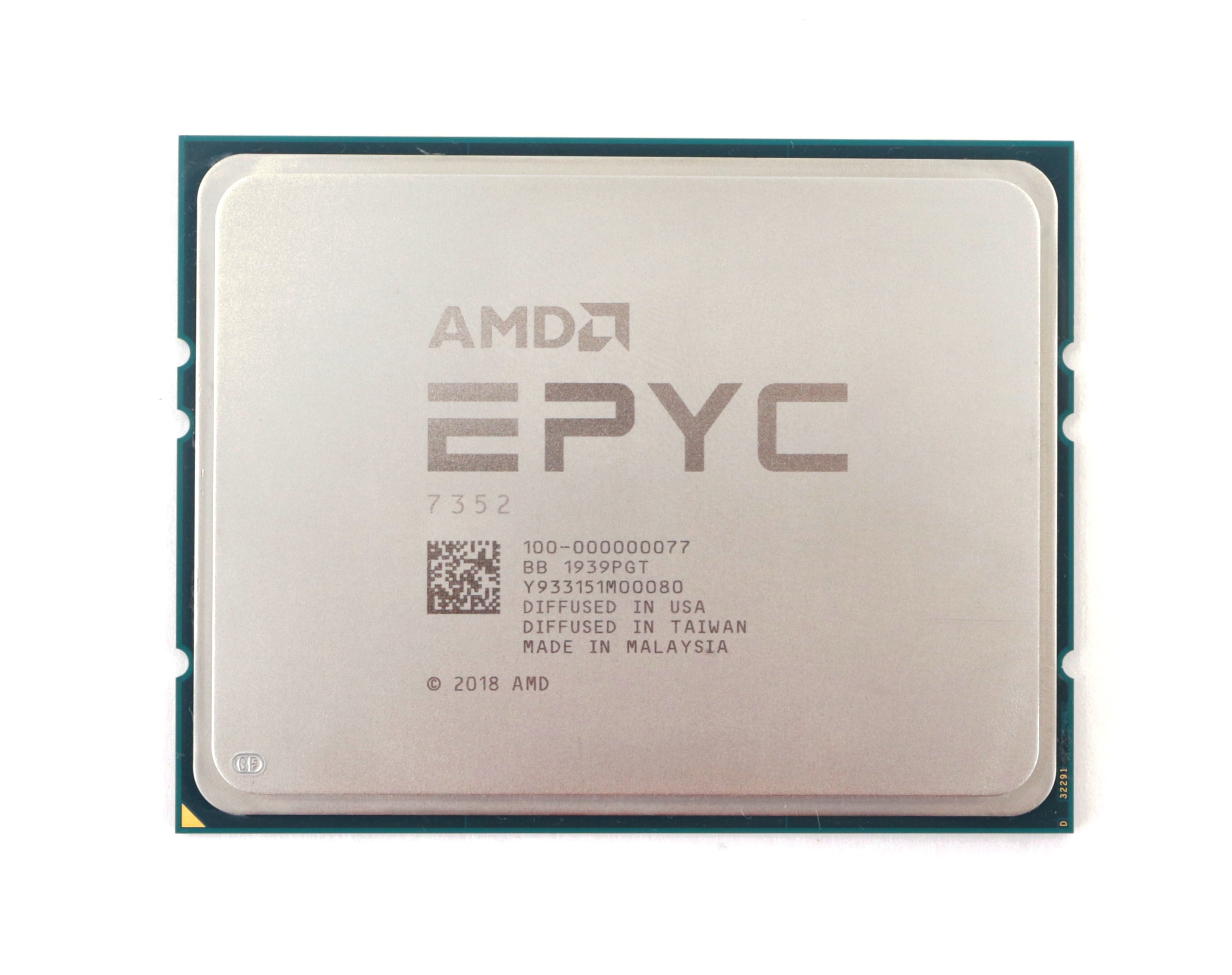 AMD EPYC 7352 2.3GHz 24C 48T 128MB SP3 P21724-L21 100-000000077 OEM Tray CPU - Walmart.com