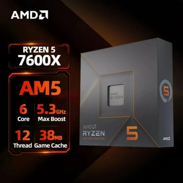 AMD Ryzen 5 7600X Gaming CPU - 6-Core 4.7 GHz, Socket AM5, 105W Desktop Processor - Walmart.com