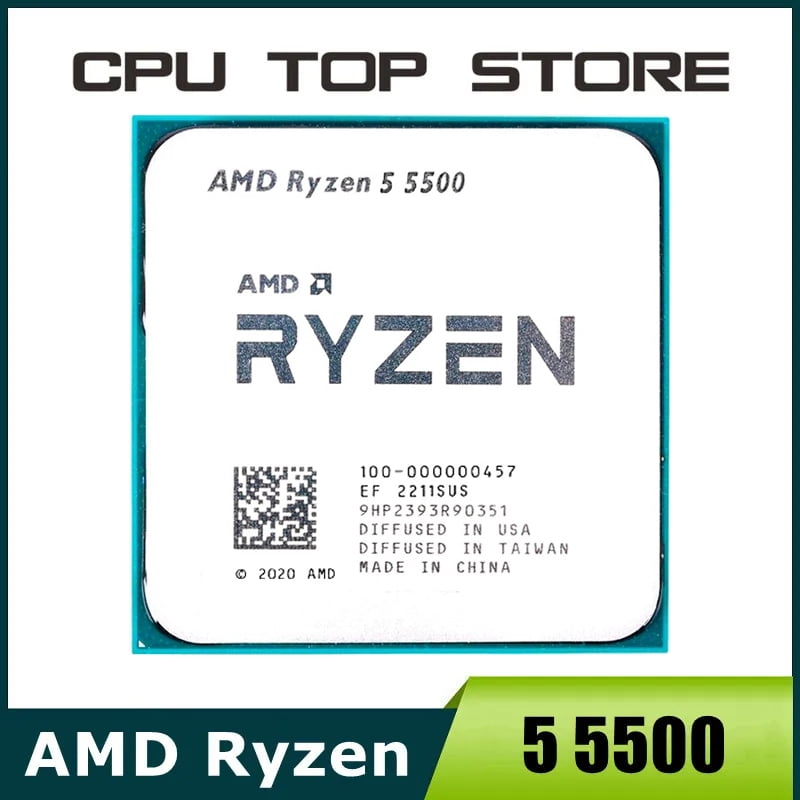 AMD Ryzen 5 5500 R5 5500 3.6GHz 6-Core 12-Thread CPU Processor 7NM L3 ...