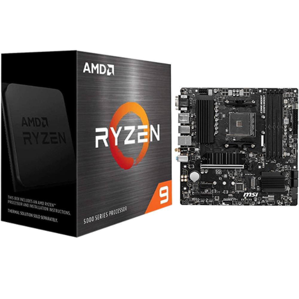 AMD Ryzen 9 5950X 16-core 32-thread Desktop Processor + MSI B550M-VC ...
