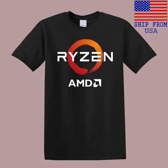 AMD Ryzen Gaming Computer Men's Black T-Shirt Size S-5XL - Walmart.com