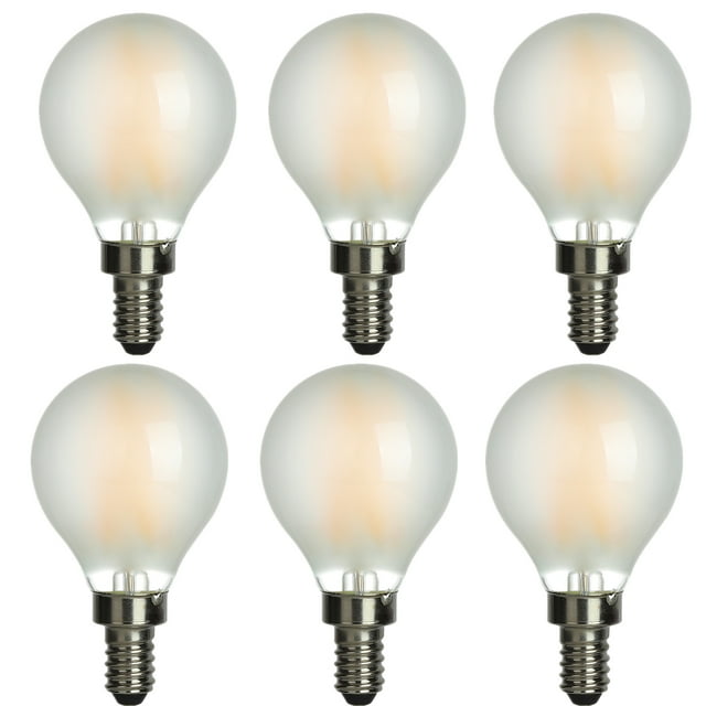 AMDTU 4W LED Chandelier Bulb, Frosted G16.5, 2700k Soft White, Dimmable ...