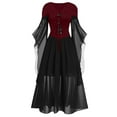 Amdwov Womens Long Sleeve Dresses Women Plus Size Cold Shoulder Sleeve