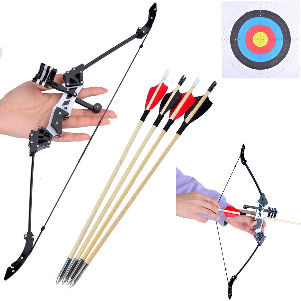 AME 19 inch Mini Recurve Bow Set 18 lbs Arrows Shooting Toy Gift Archery Practice Target ...