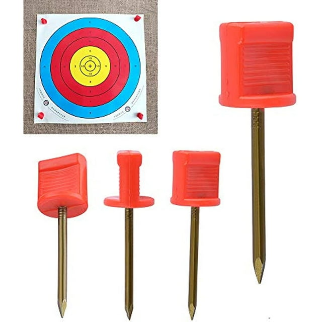 AME 20/50pcs Archery Target Pins Steel Nails Fix Straw Paper Practice ...