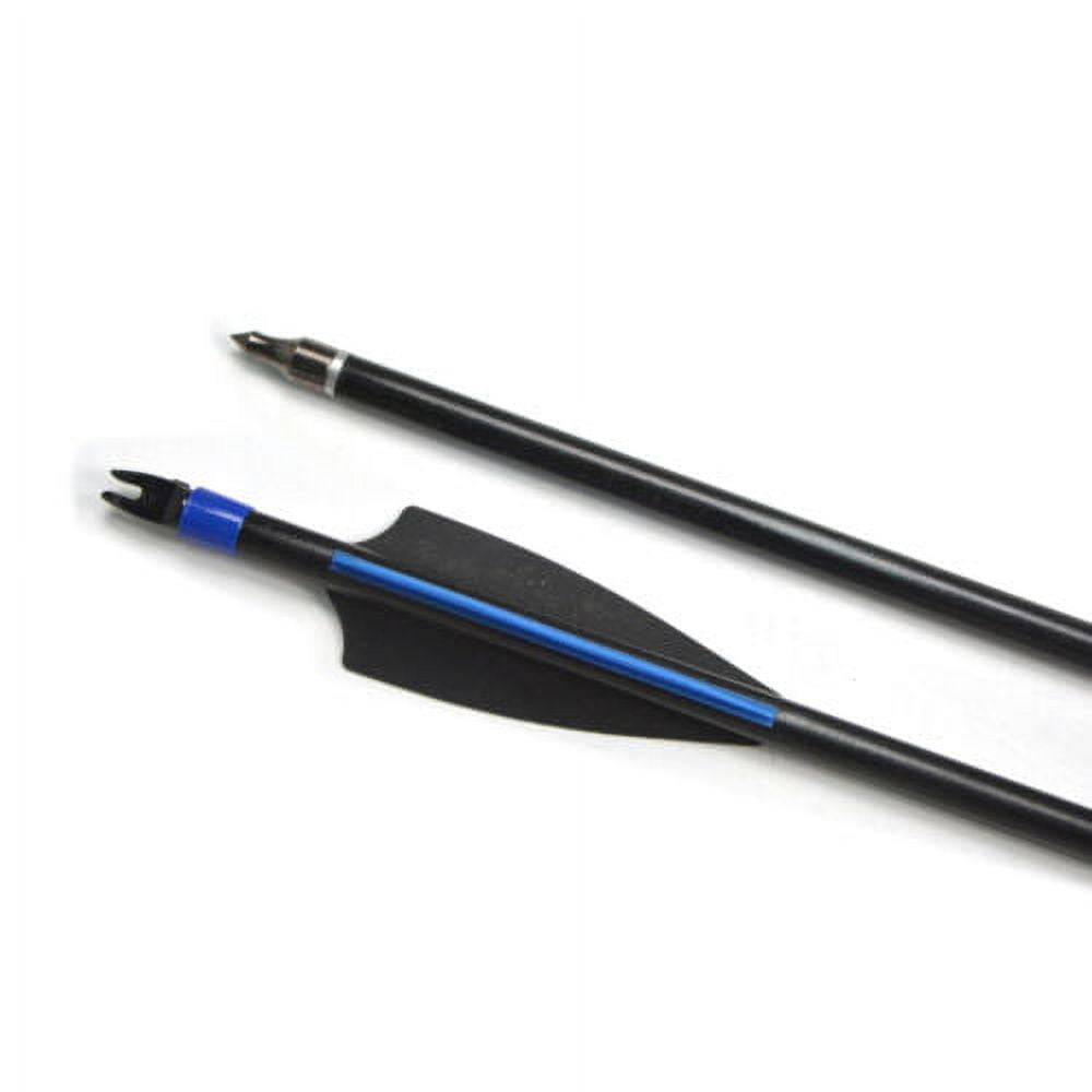 AME 30'' Fiberglass Arrows Archery Spine 500 3" Rubber Feathers Hunting ...