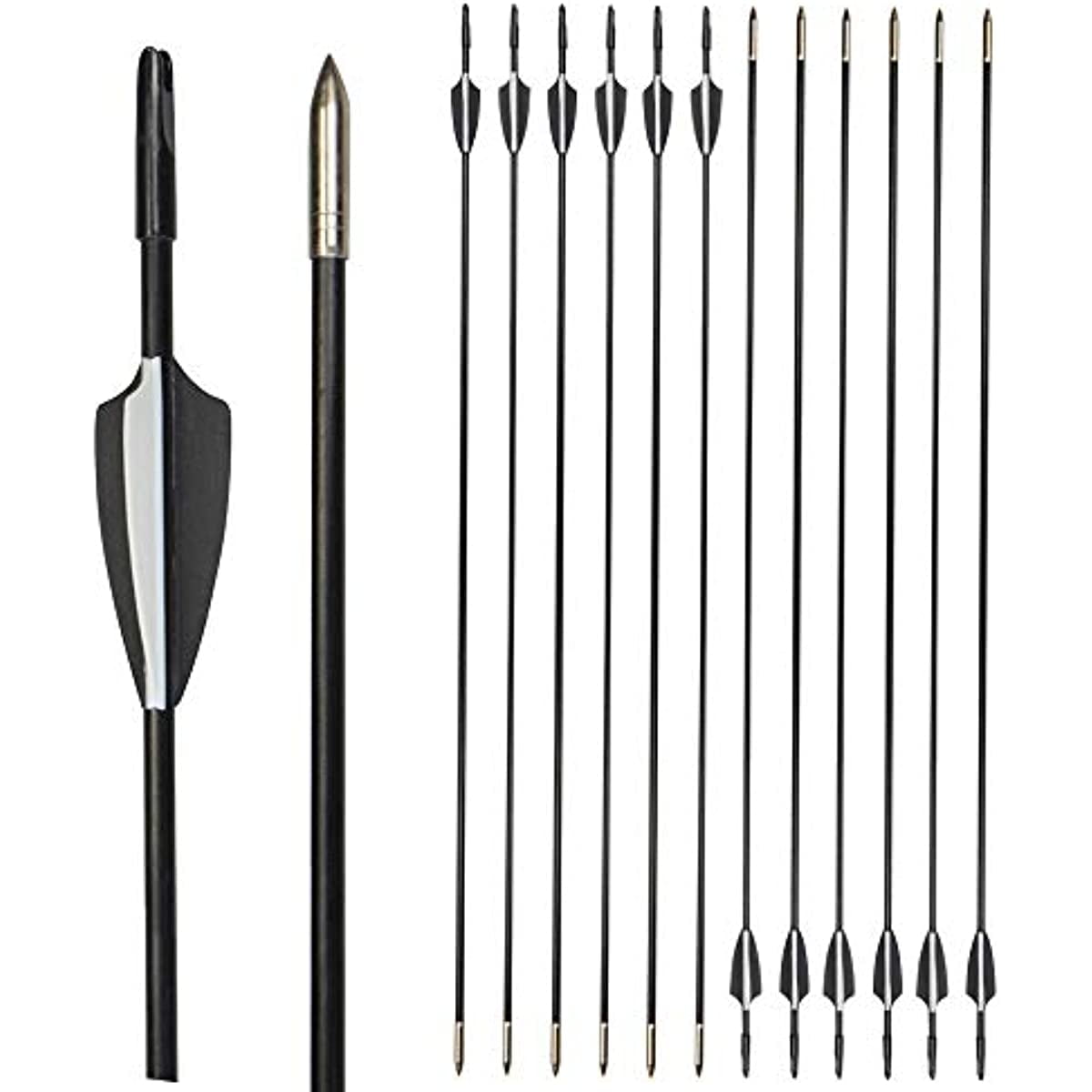 AME 31 Inch Fiberglass Arrows ID 6mm Archery Target Practice for Youth ...