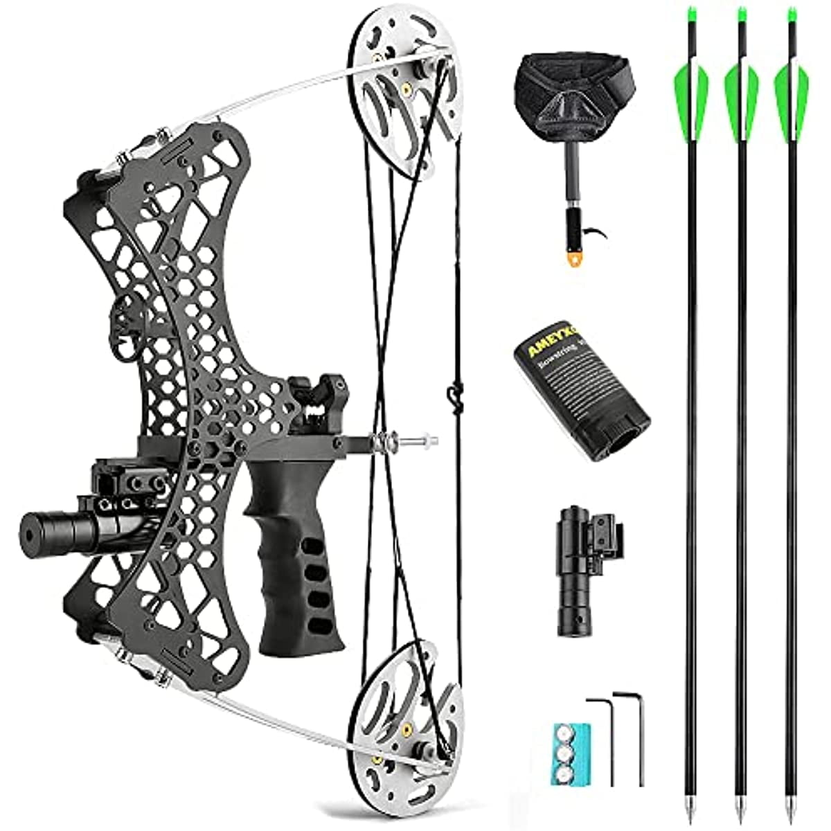 AME 6pcs Archery 200 Grain Broadheads Blade Arrowheads Screw Tip Point ...