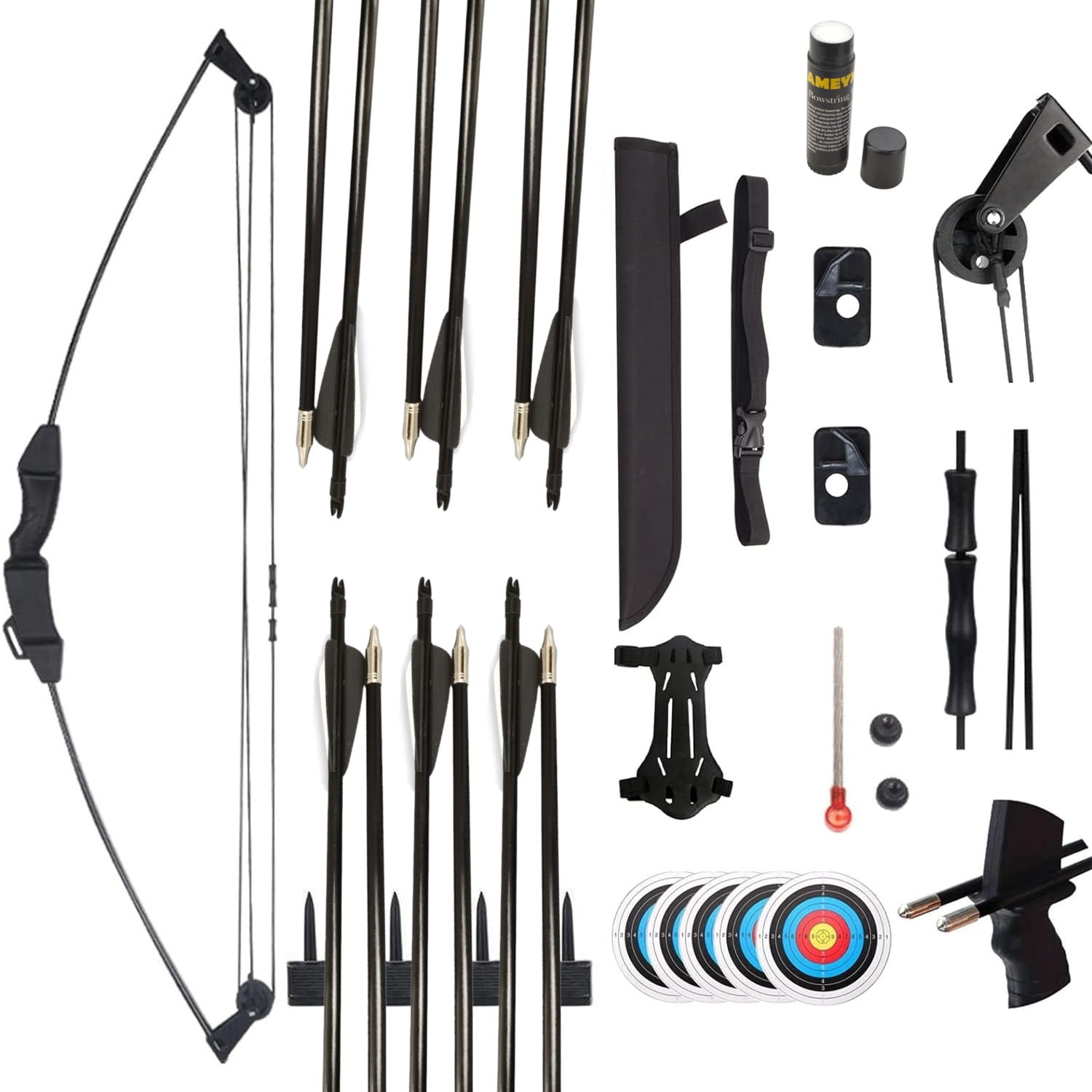 AME Ambidextrous Youth Kids Hunting Bow Beginner - Walmart.com