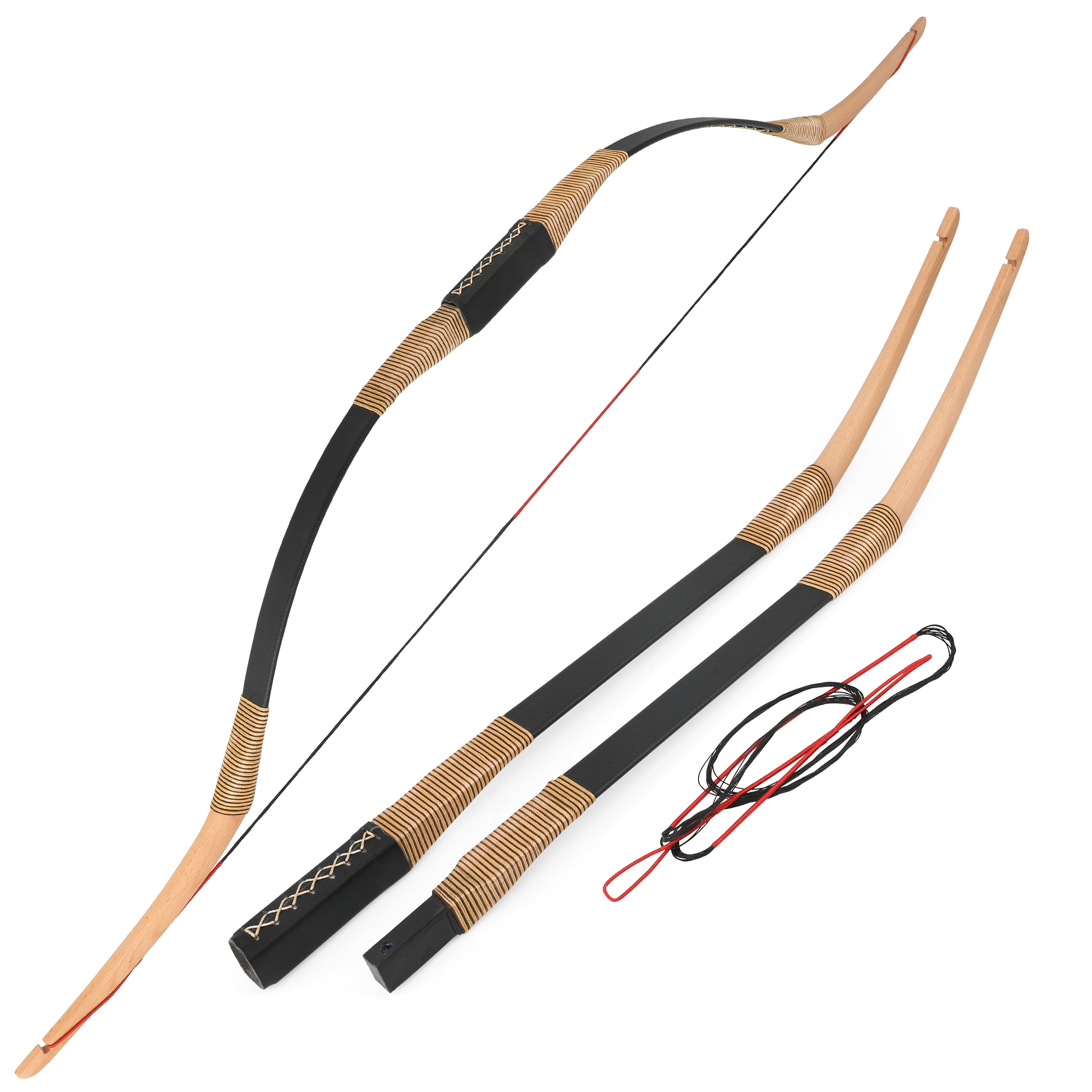 AME Archery 20-35 lbs Traditional Recurve Bow Takedown Wood Horsebow ...