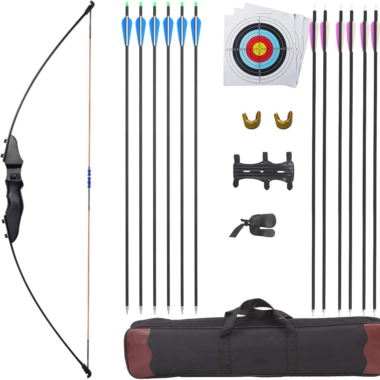 AME Archery Bow and Arrow for Adults Beginner Teenagers Youth Takedown ...