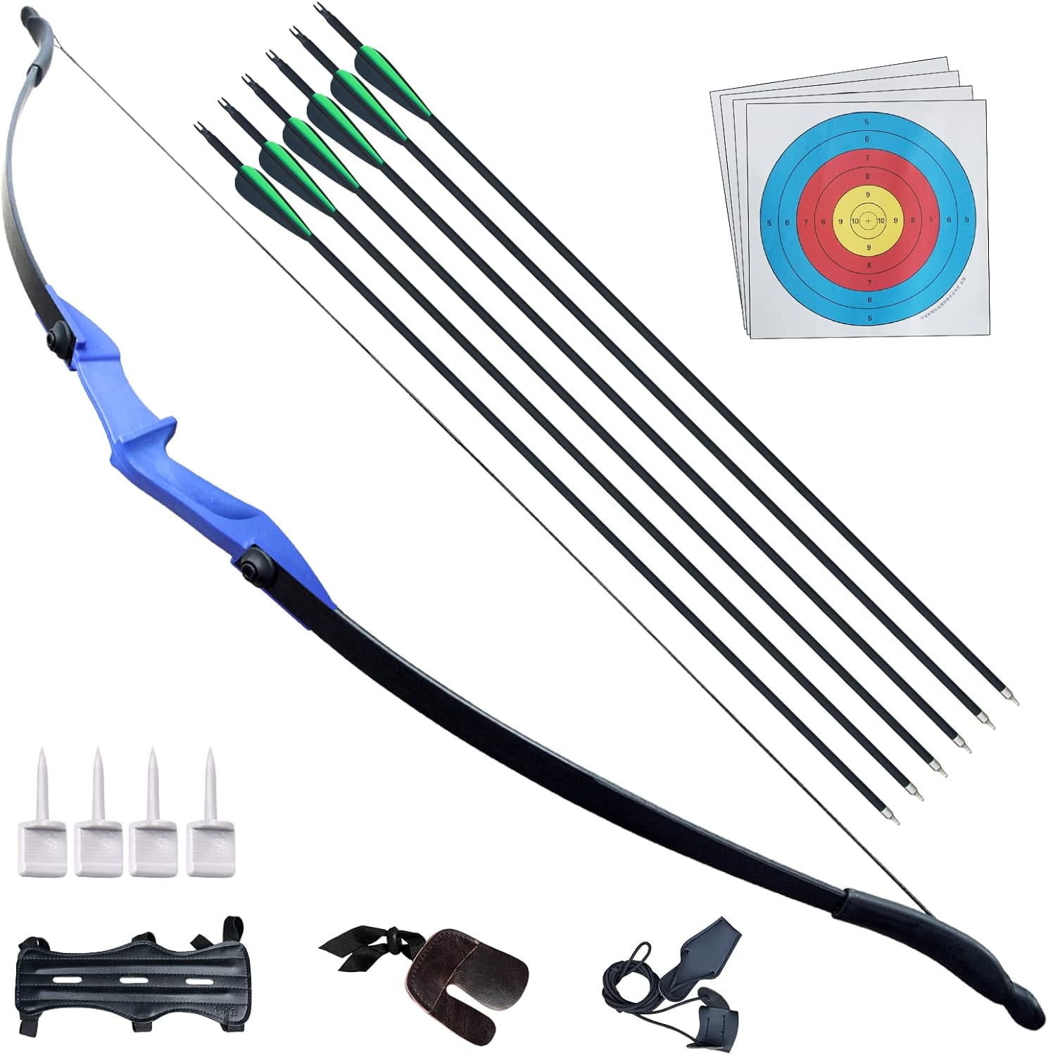 AME Archery Bow and Arrow for Adults Beginner Teenagers Youth, Takedown ...