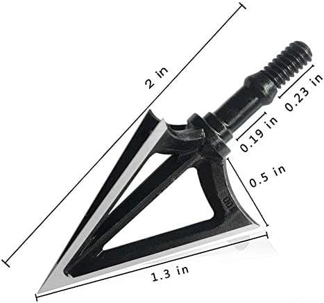 AME Archery Broadheads 100 Grain Fixed Blades Stainless Steel Hunting ...