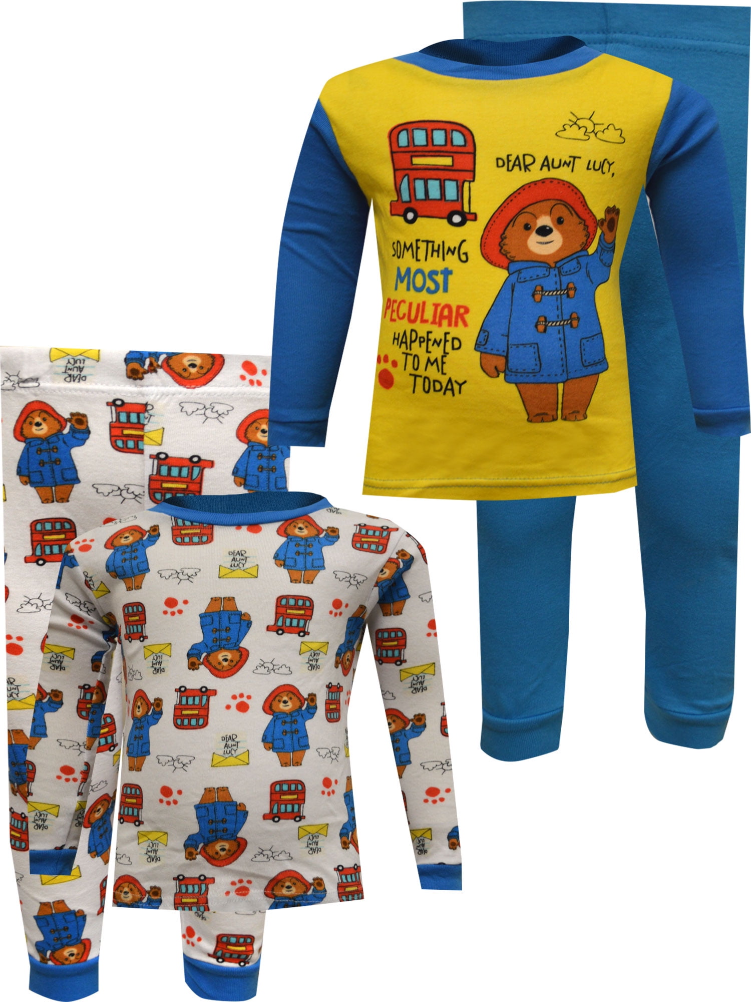 AME Boys Paddington Bear 4 Piece Cotton Toddler Pajamas (2T) - Walmart.com