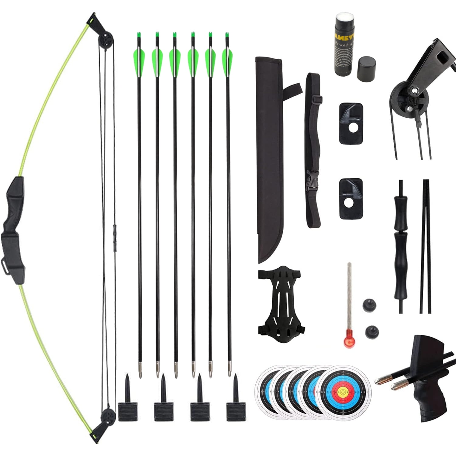 AME Compound Bow and Arrow Set for Youth Kids Beginner Hunting Bow ...
