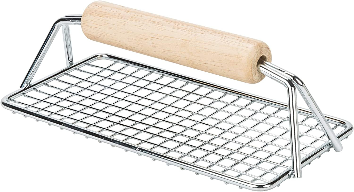 AME D'ESSENCE (1-PC) Bacon Press Chrome Plated Wire Light Weight Medium ...