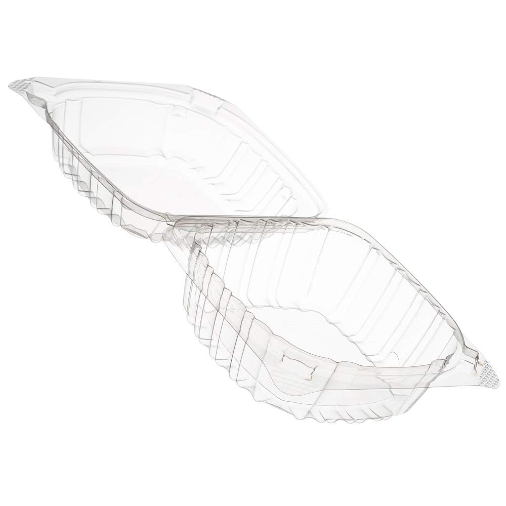 AME D'ESSENCE (100 PACK-6X6X3) Clear Plastic Food Container with Hinged ...