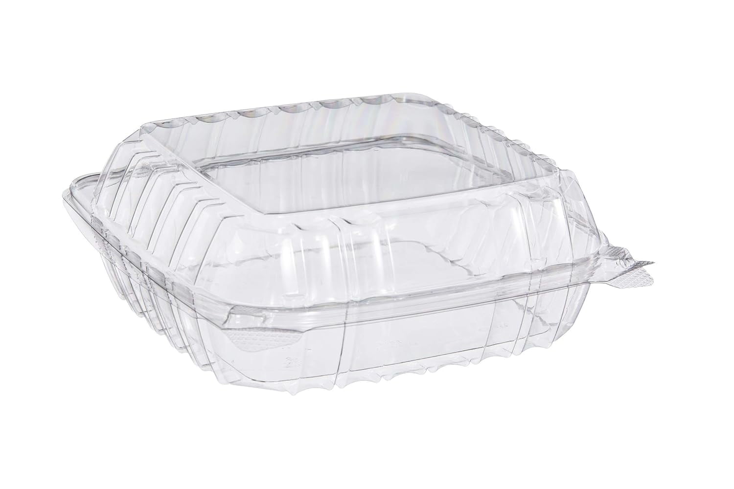 AME D'ESSENCE (100 PACK-8X8X3) Clear Plastic Food Container with Hinged ...