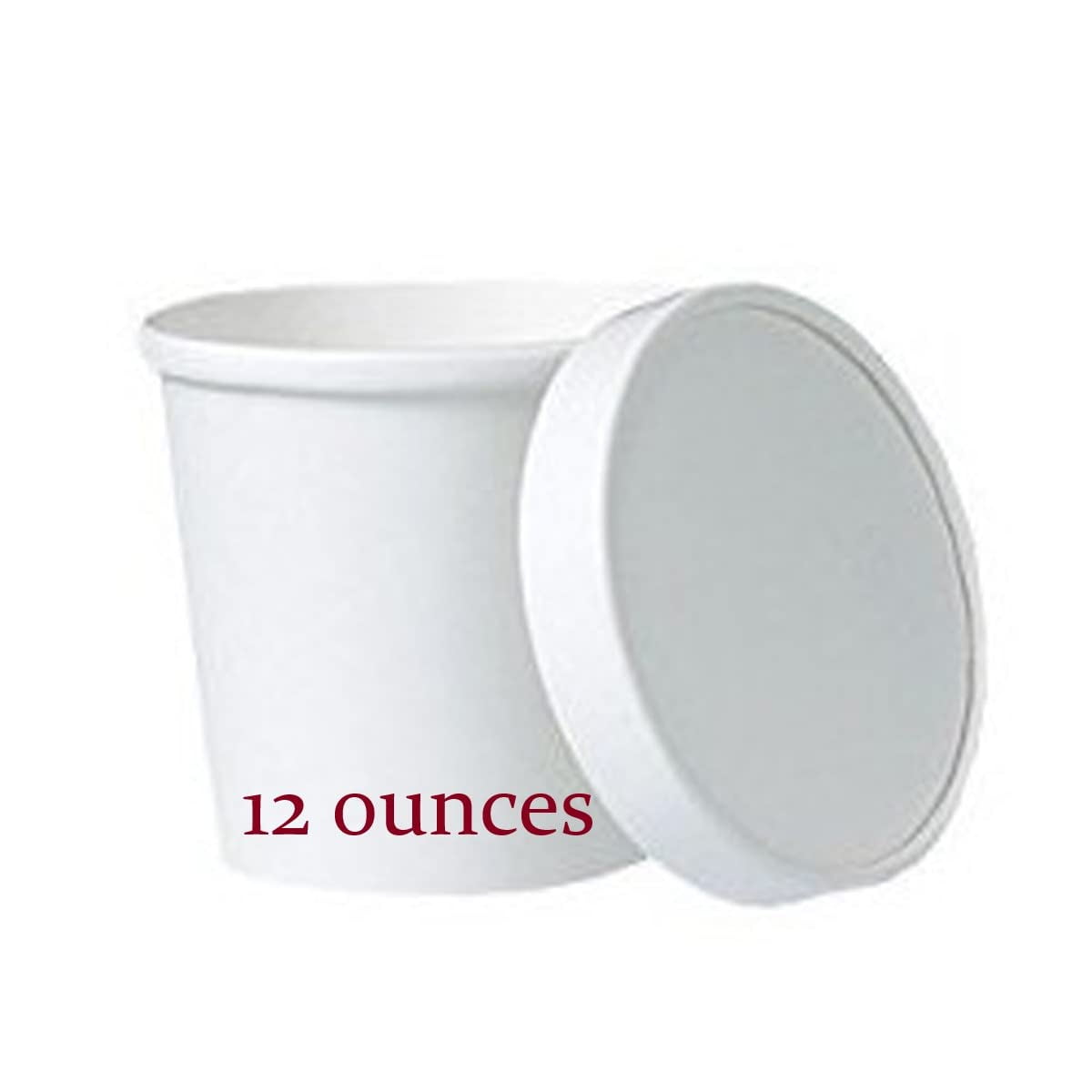 AME D'ESSENCE (100 PC-12oz) Combo White Soup Containers for Hot Cold ...