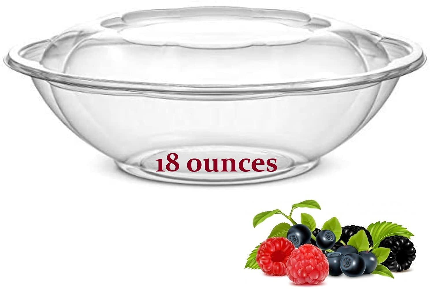 AME D'ESSENCE (100 PC) Combo 18 oz Plastic Salad Bowl To Go With ...