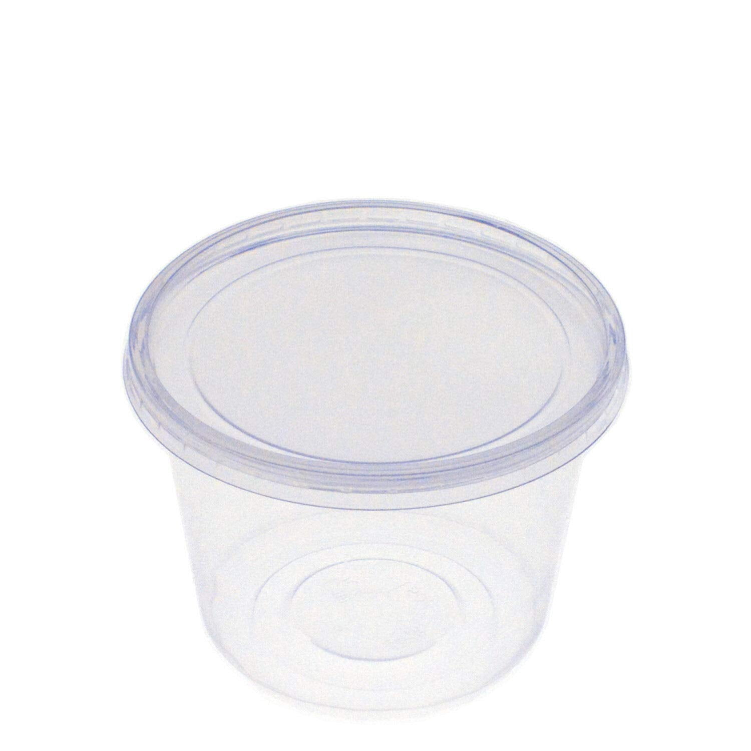 AME D'ESSENCE (100PCS/SET-16oz) Ultra Clear Plastic Food Container with ...