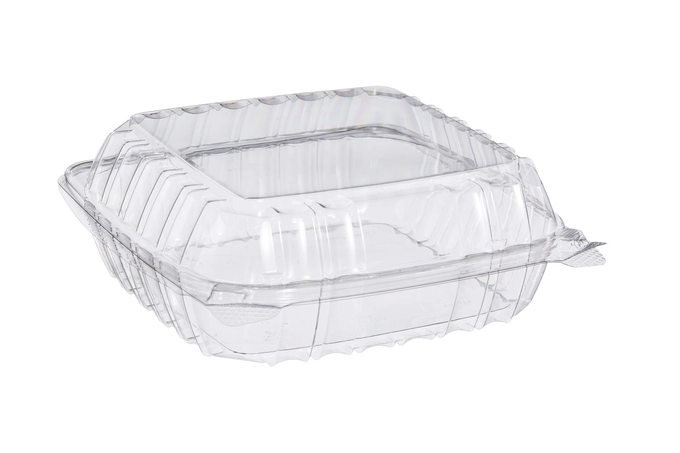 AME D'ESSENCE (25 PACK-8X8X3) Clear Plastic Food Container with Hinged ...