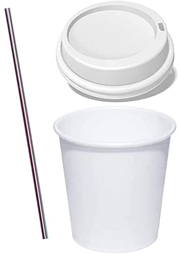 AME D'ESSENCE (300 PC) 4 Ounce Espresso Cups with Dome Lids and ...