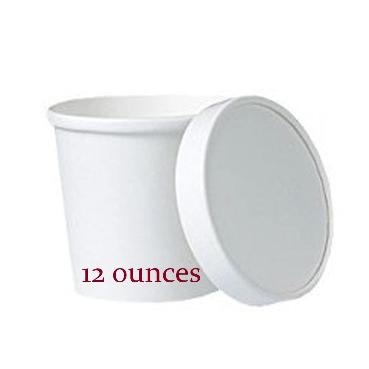 AME D'ESSENCE (500 PC) Combo 12 oz White Soup Containers for Hot Cold ...